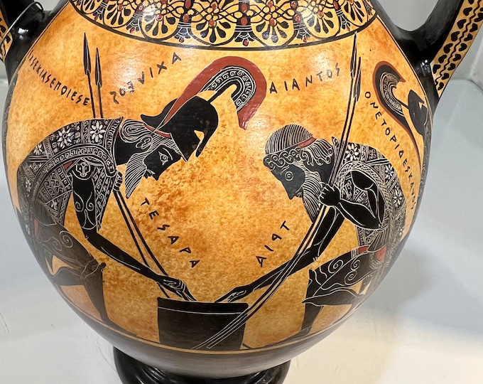 Greek Pottery Ceramics of Achilles and Ajax Playing a Board - Etsy