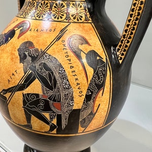 Greek Pottery, Ceramics of Achilles and Ajax~ Playing a Board Game - Etsy