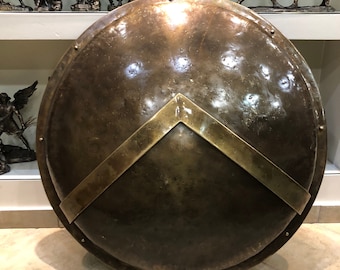 Ancient Greek Spartan Shield, King Leonidas Shield With Greek Letter L ...