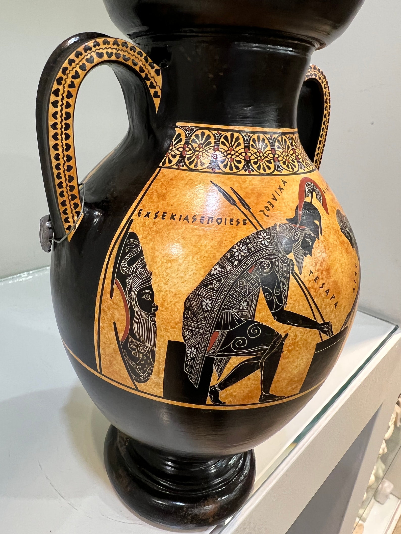 Greek Pottery, Ceramics of Achilles and Ajax~ Playing a Board Game - Etsy