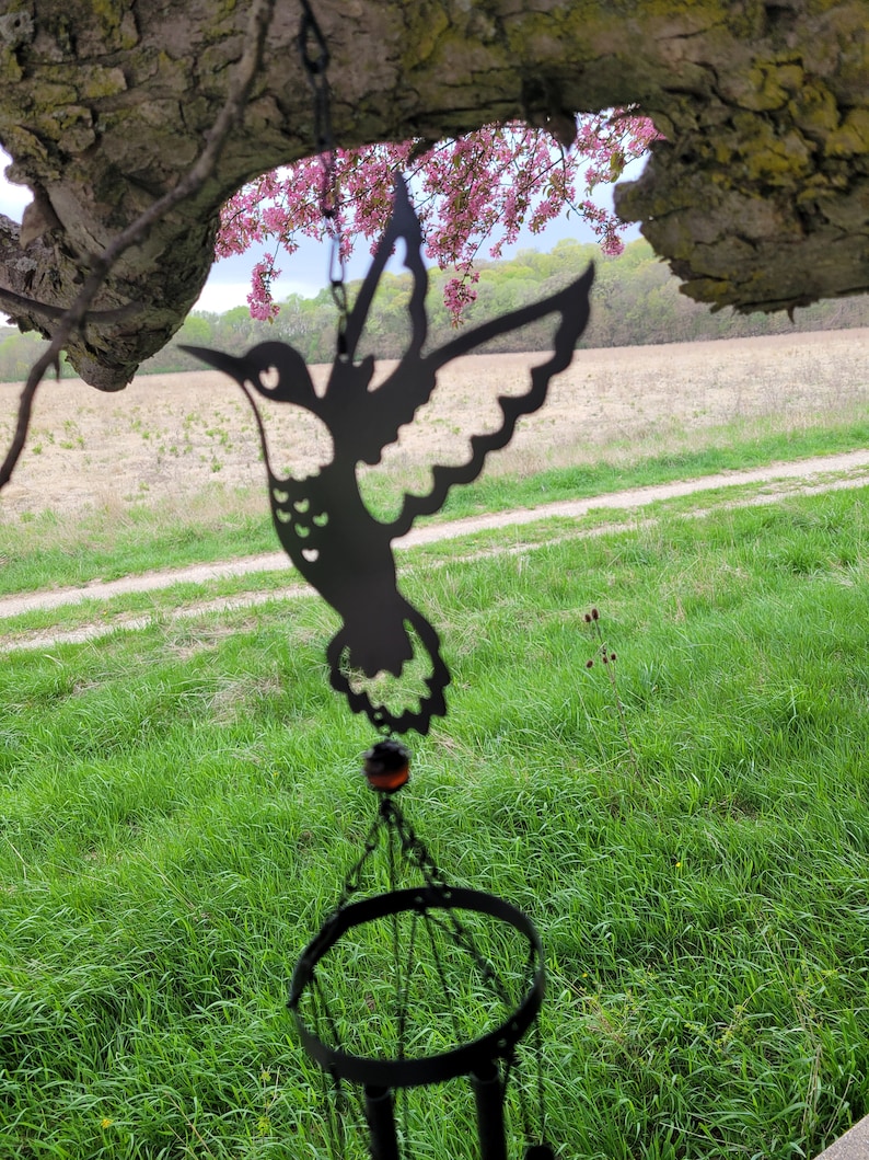 Metal Hummingbird Wind Chime - Etsy