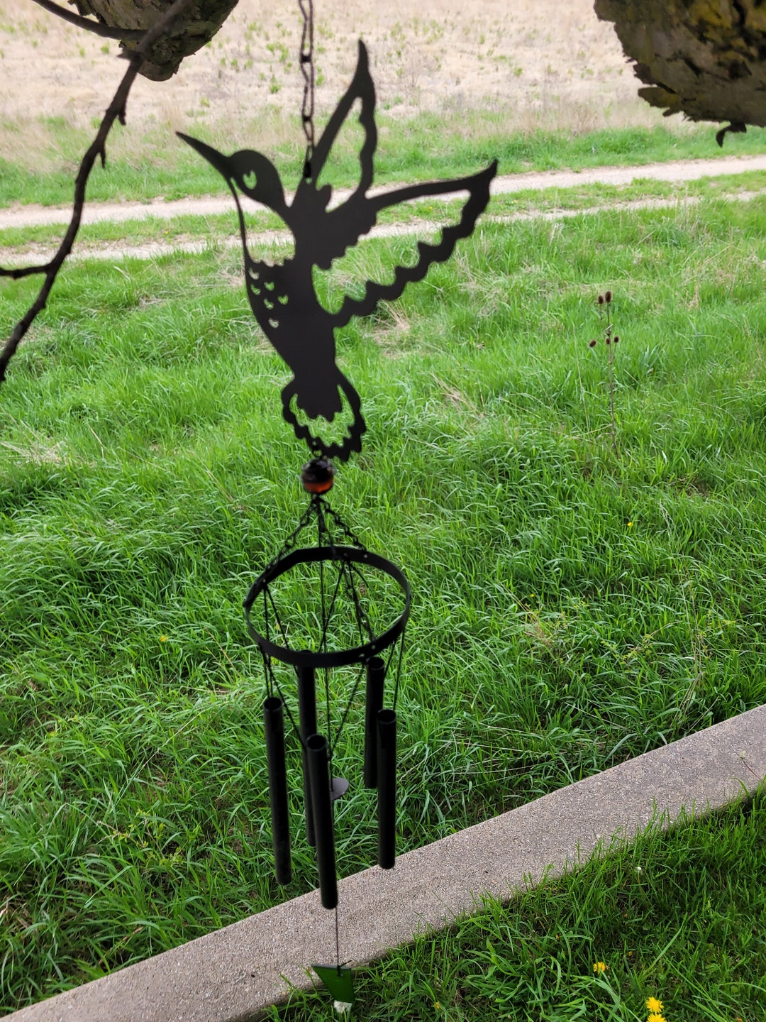 Metal Hummingbird Wind Chime - Etsy