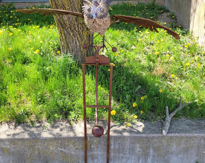 HUGE Metal Rocking Owl - Etsy