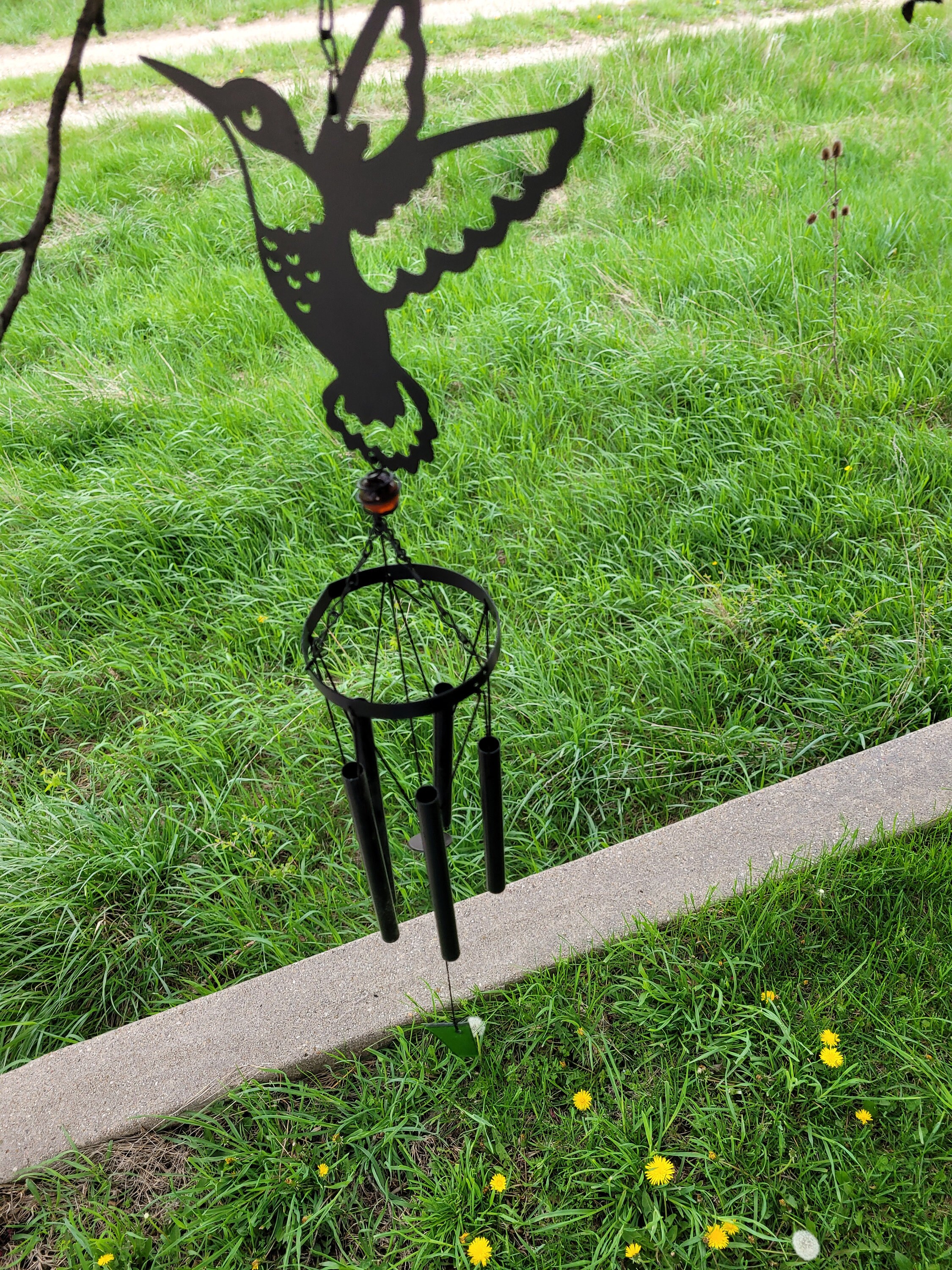 Metal Hummingbird Wind Chime - Etsy