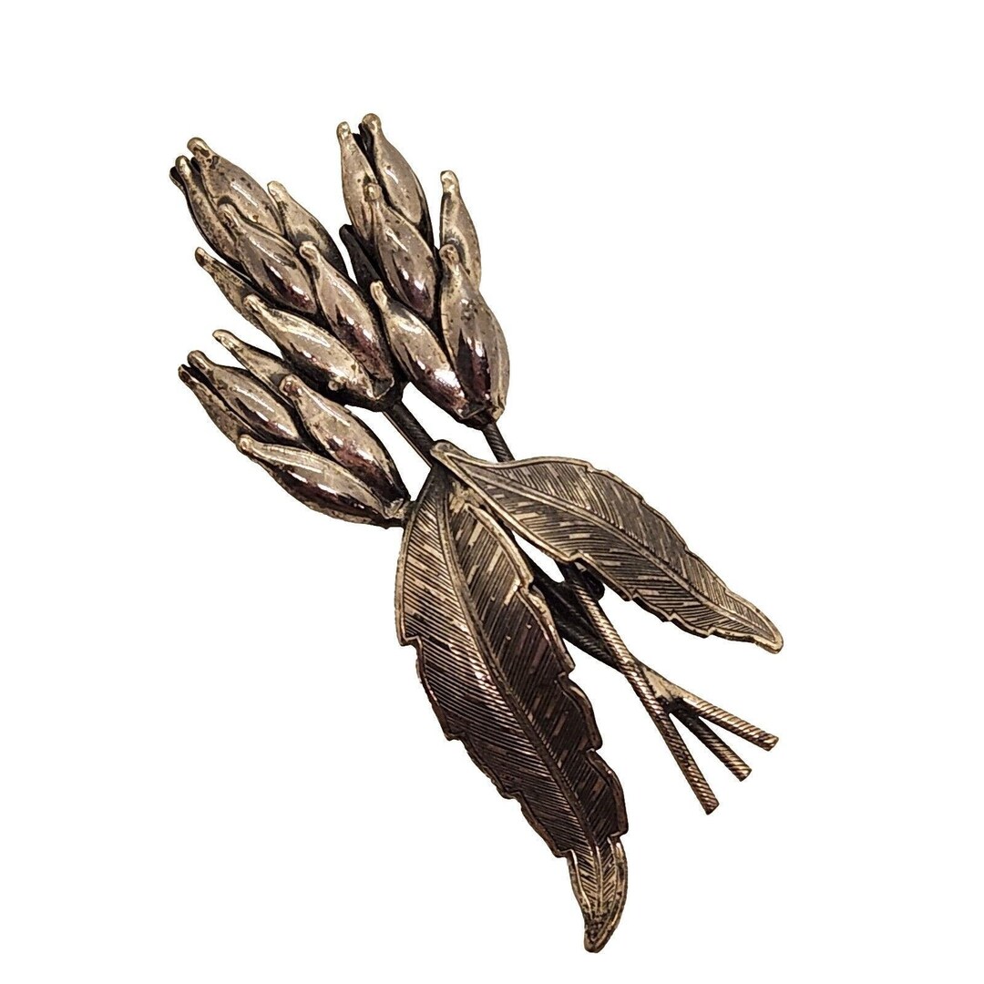 Wheat Pin Silvertone Vintage - Etsy