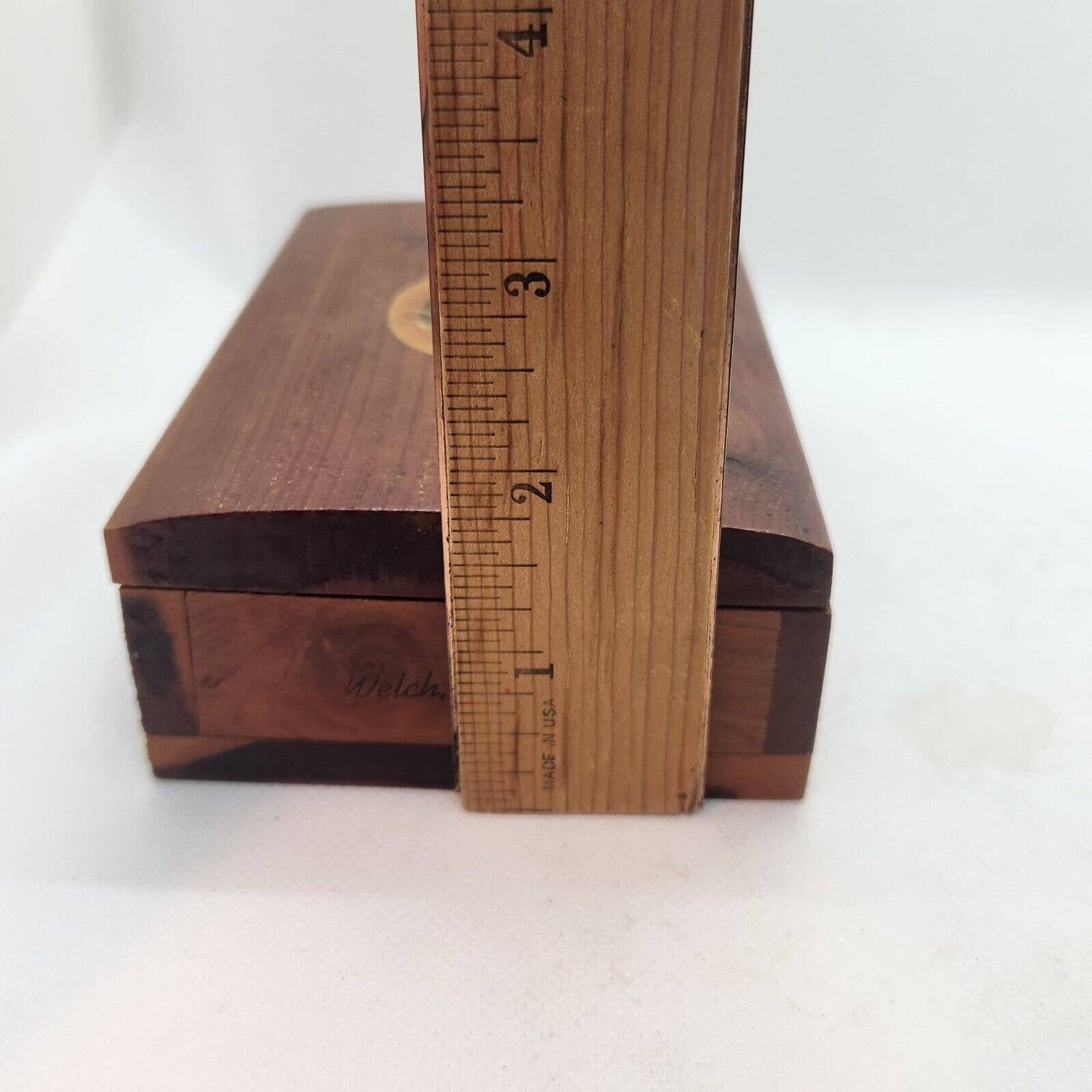 Vintage Hinged Cedar Box With Small New Testament Signed Bible Inside ...