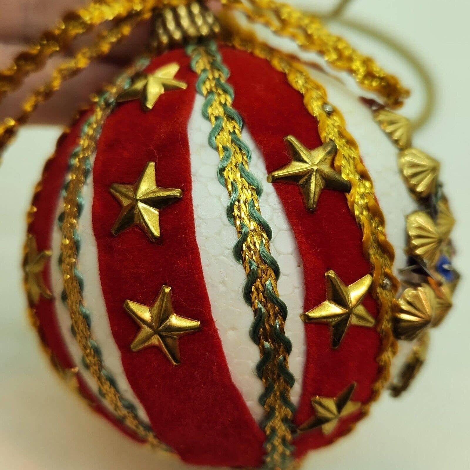 Vintage Handmade Beaded and Sequin Christmas Ornament Red Ornament - Etsy