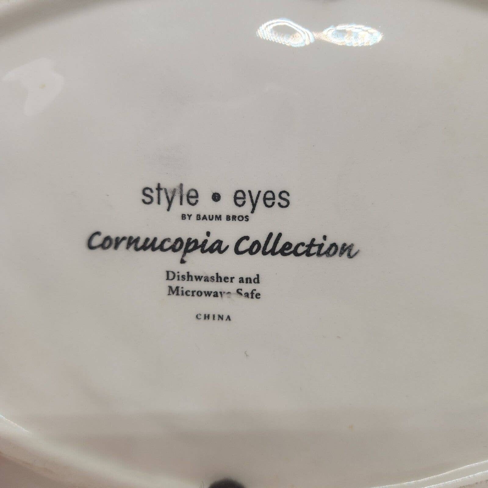 Baum Brothers Style Eyes Cornucopia Fruit Server Basket Highly - Etsy