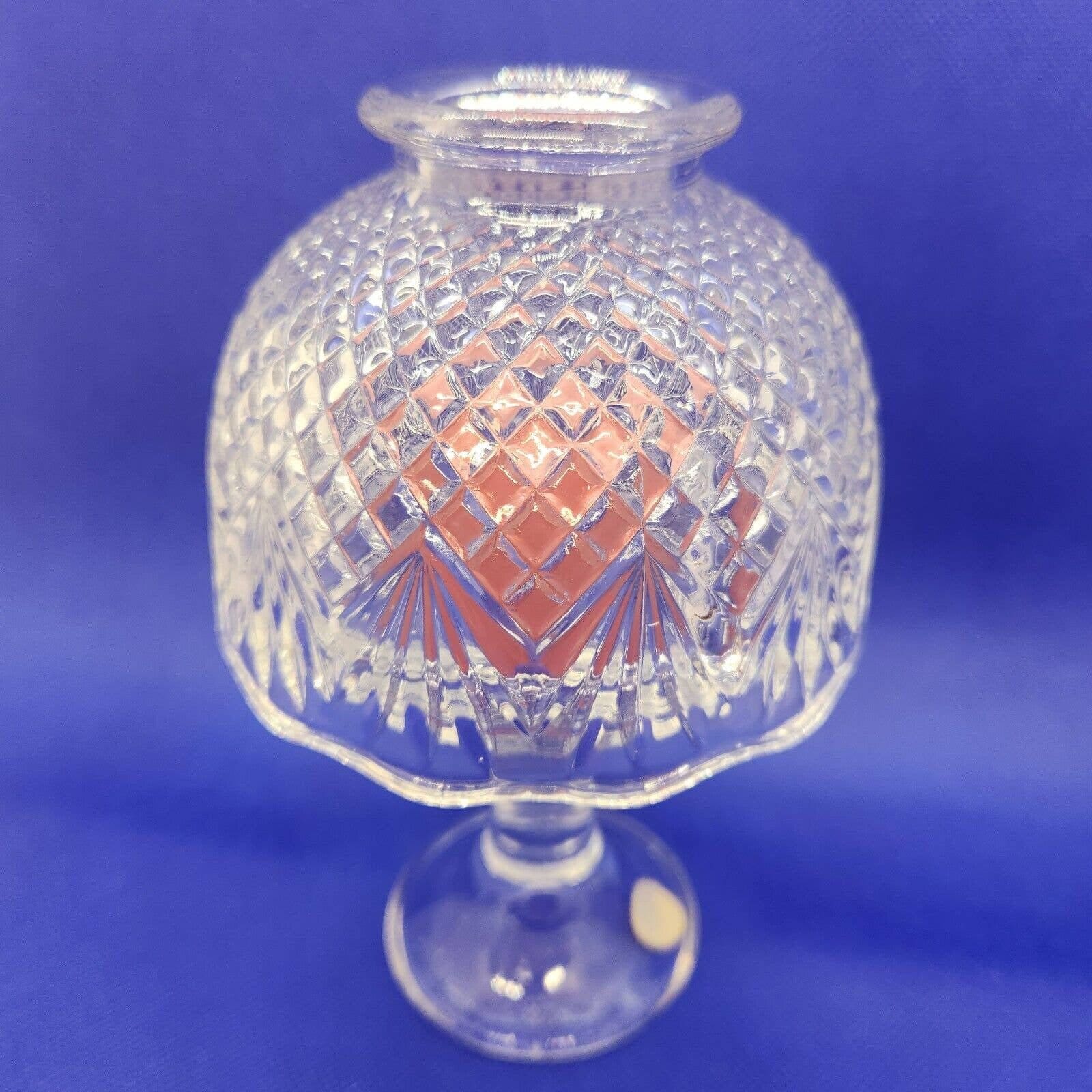 Vintage Partylite Clearview Crystal Fairy Lamp Votive Tea Light Candle ...