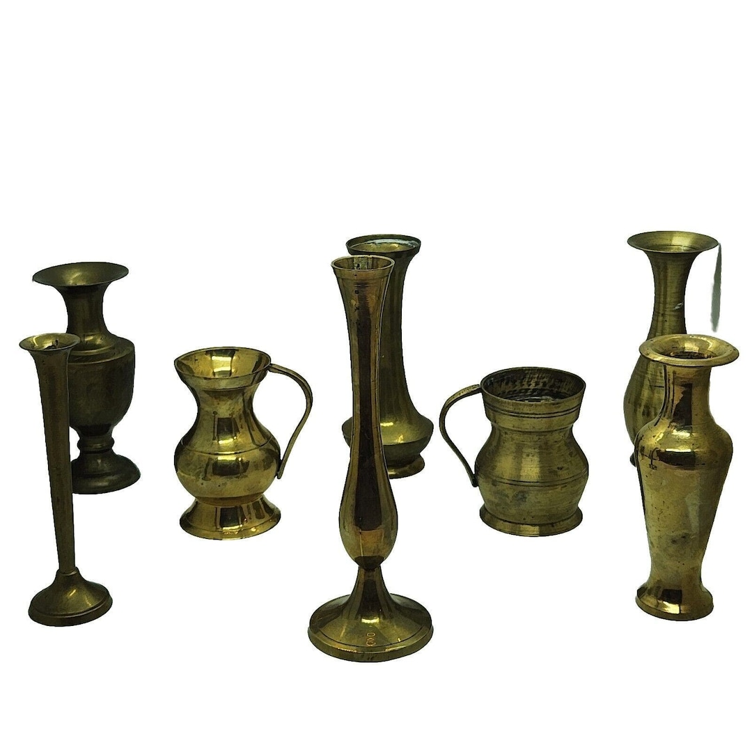 Lot of 8 Vintage Brass Items Various Shapes and Sizes Brass Decor - Etsy