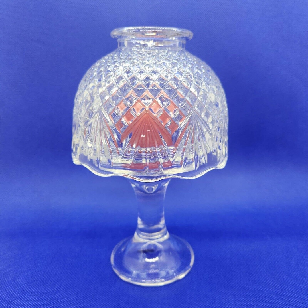Vintage Partylite Clearview Crystal Fairy Lamp Votive Tea Light Candle ...