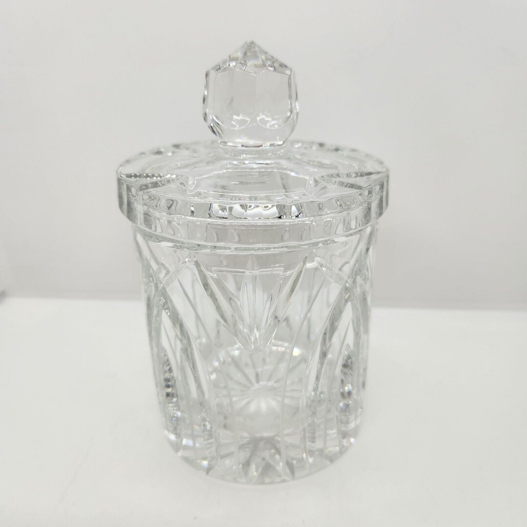 Elegant Crystal Lidded Container Dresser Jar Vintage - Etsy