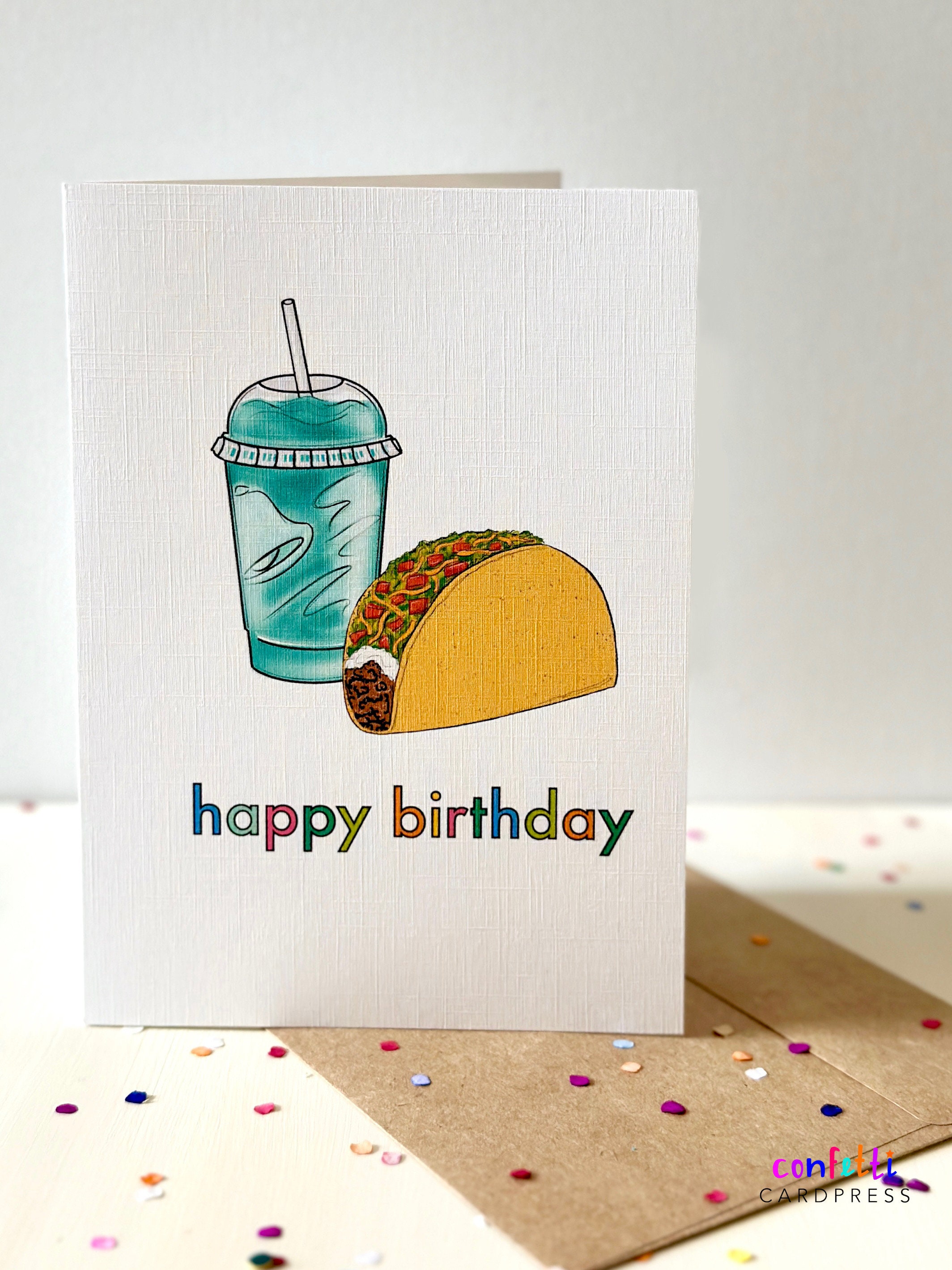 Taco Bell - Inspired Birthday Card - Etsy
