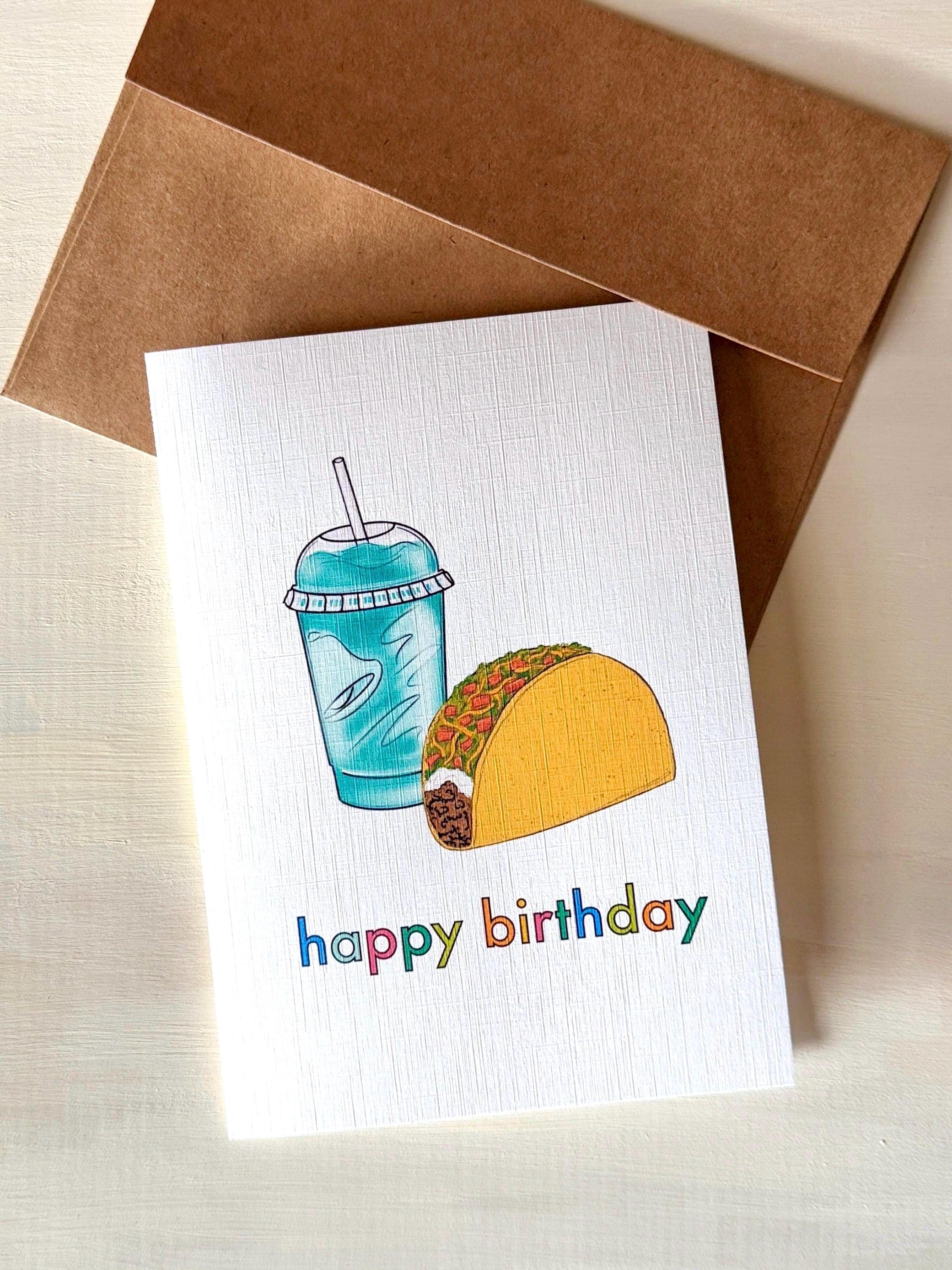 Taco Bell - Inspired Birthday Card - Etsy