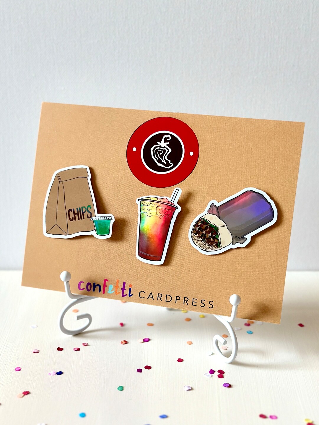 Chipotle- Inspired Holographic Sticker Pack - Etsy