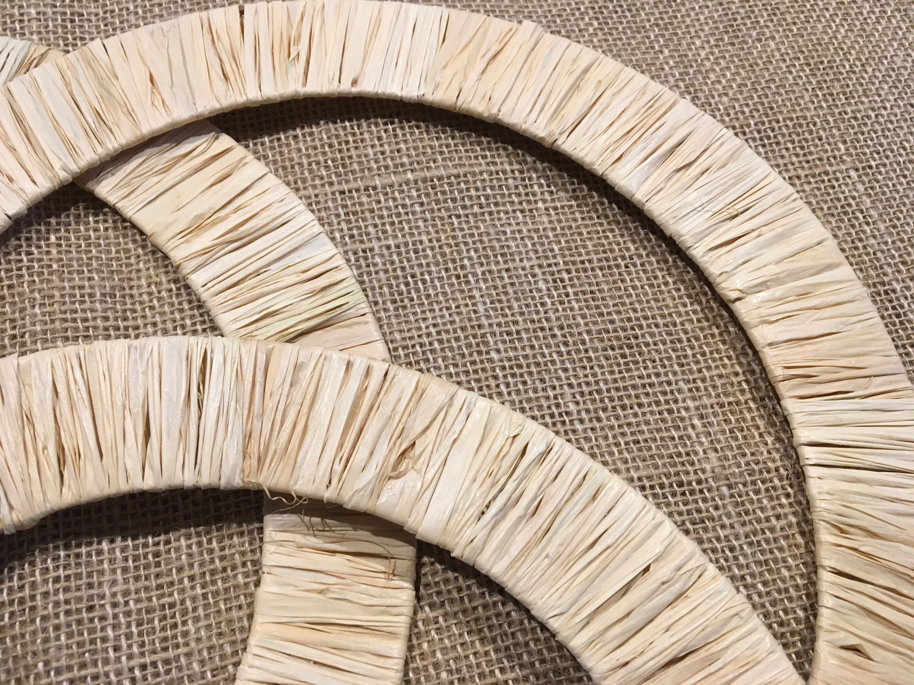 Raffia Covered Wire Wreath Base. 25cm or 30cm Diameter. Autumn - Etsy