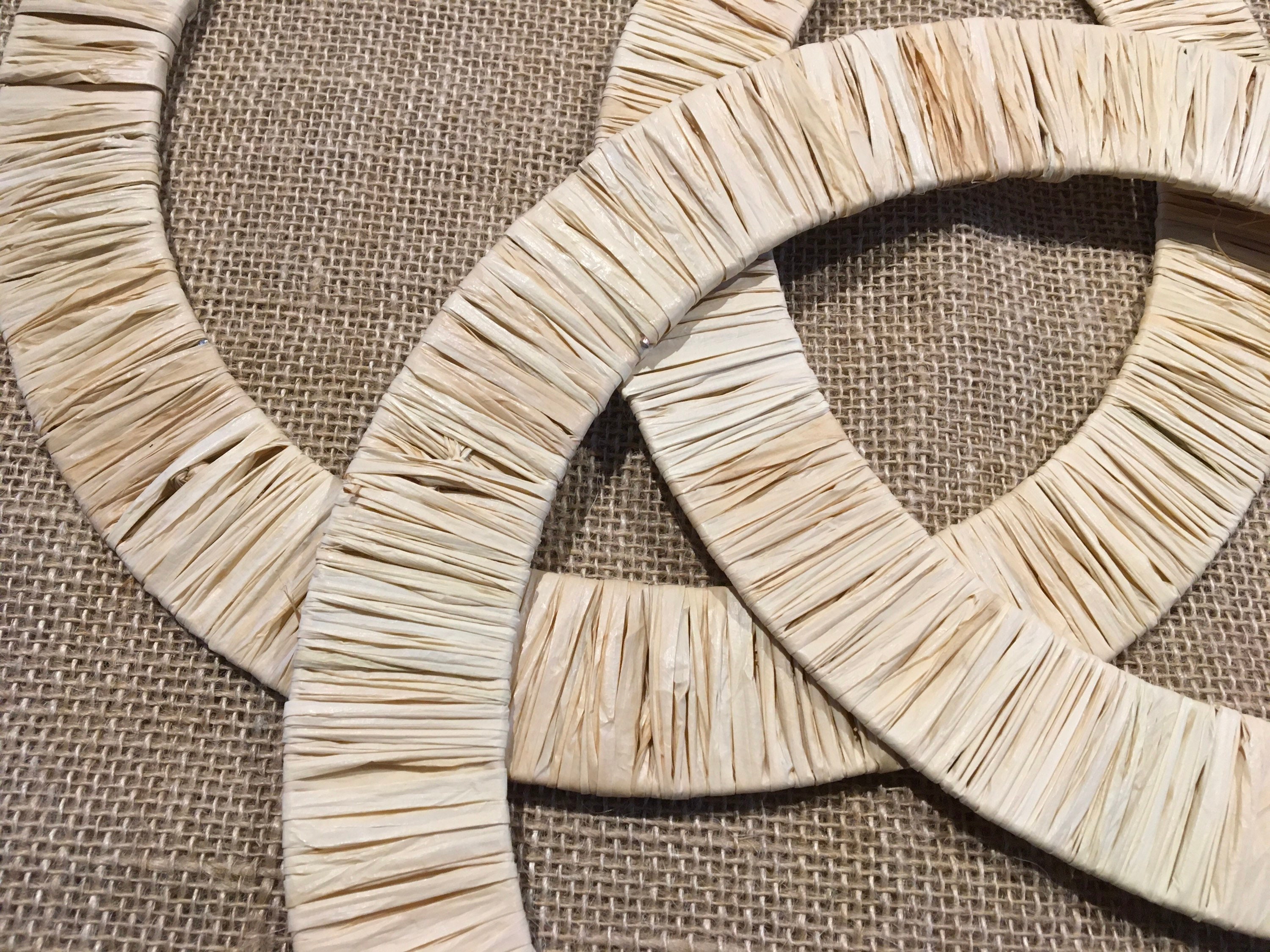 Raffia Covered Wire Wreath Base. 25cm or 30cm Diameter. Autumn - Etsy