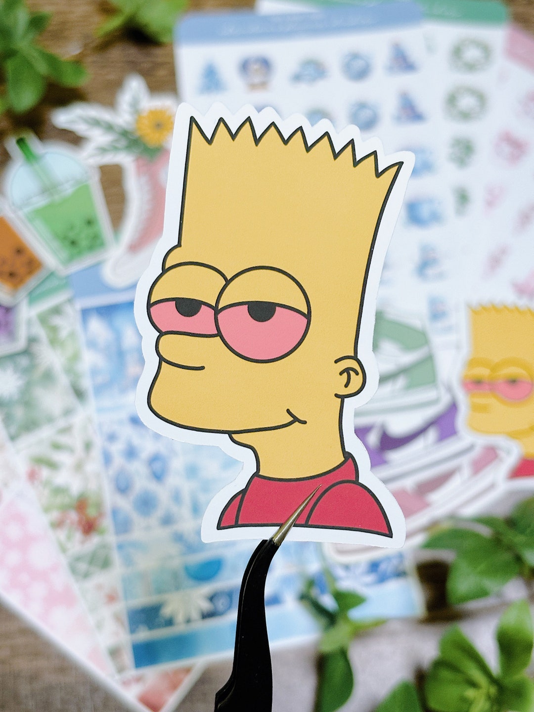 High Bart Simpson Stickers (waterproof) - Etsy