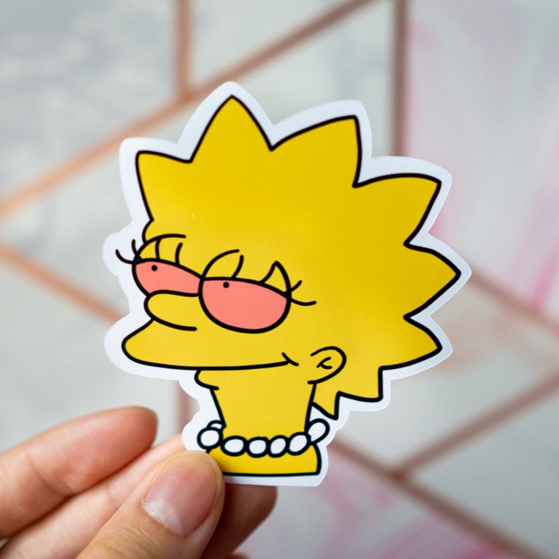High Lisa Simpson Stickers (waterproof) - Etsy