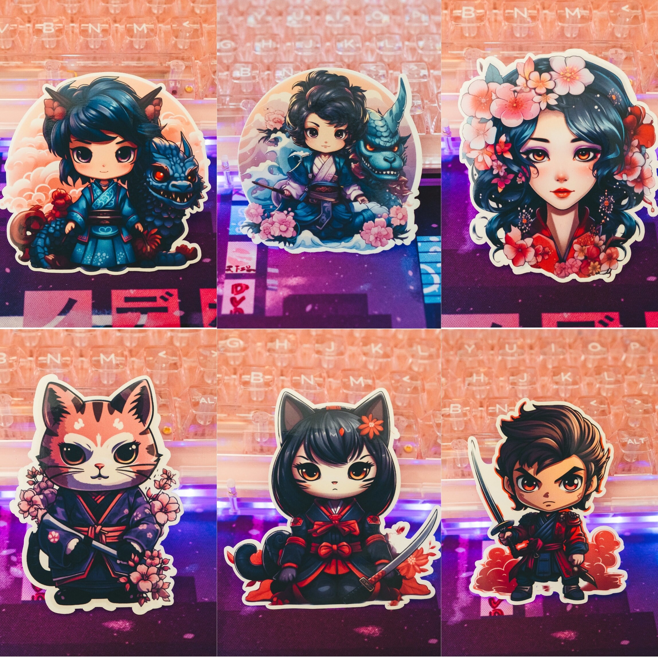 Japanese Themed Stickers (waterproof) - Etsy