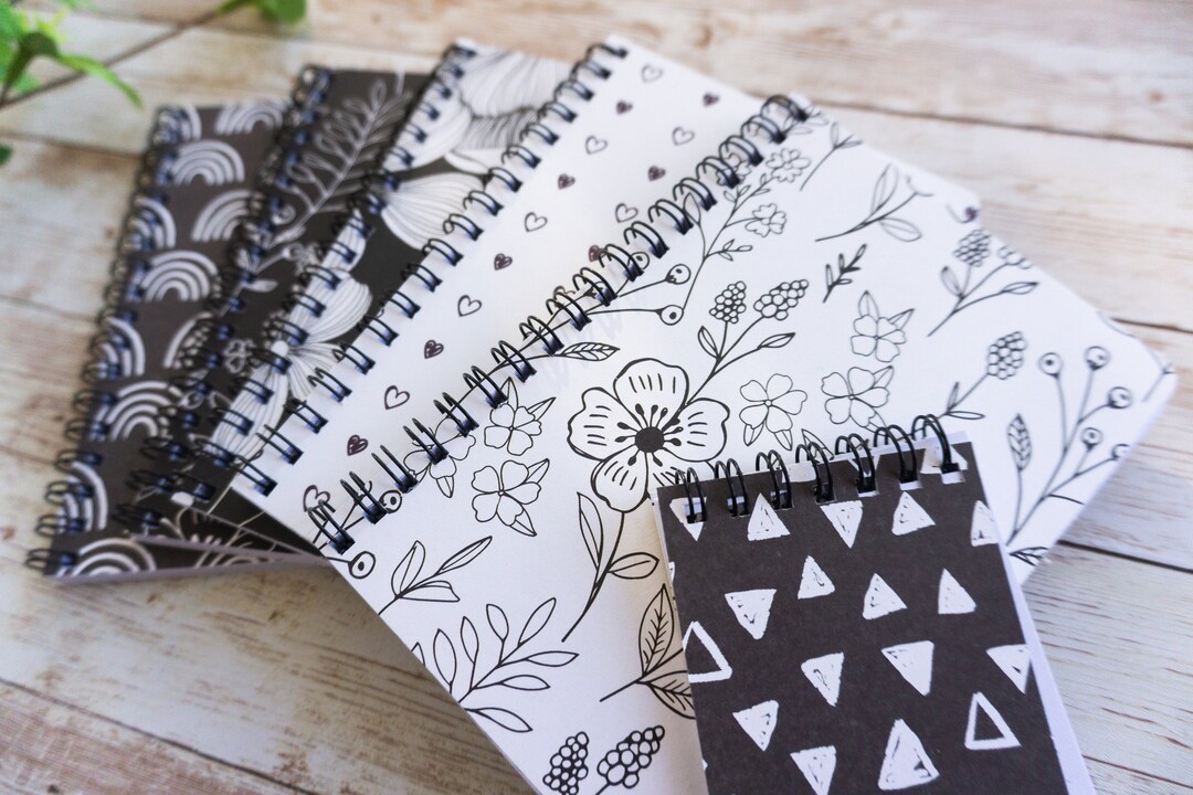 A6 Notebook - Black & White Series - Etsy