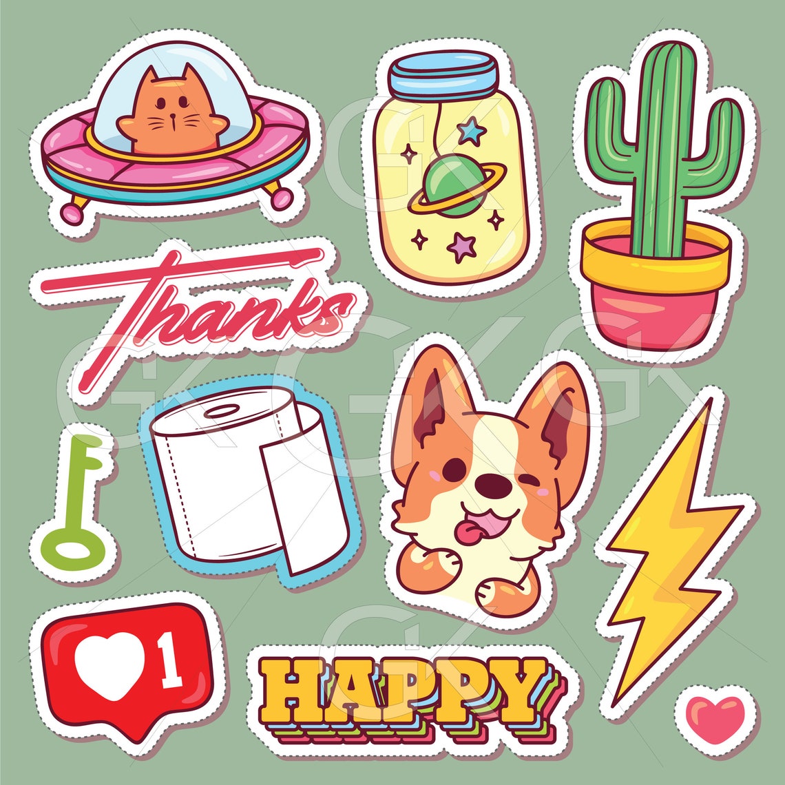 Funny Stickers Svg, Decal Svg, Alien Svg, Punny Fruit Clipart,funny ...