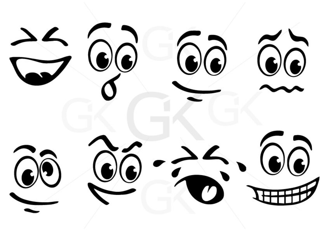 Cartoon Faces Svg,facial Expressions,silhouette Cartoon,character ...