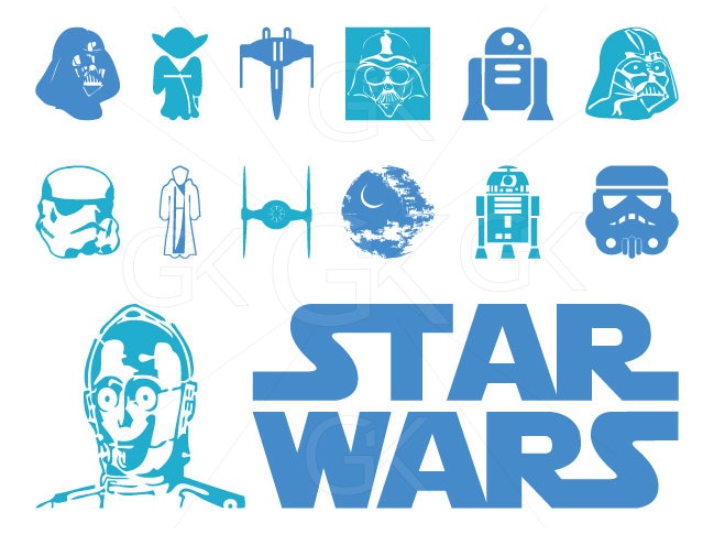 Star Wars Svg Bundle, Star Wars Clipart, Cut Files for Cricut ...