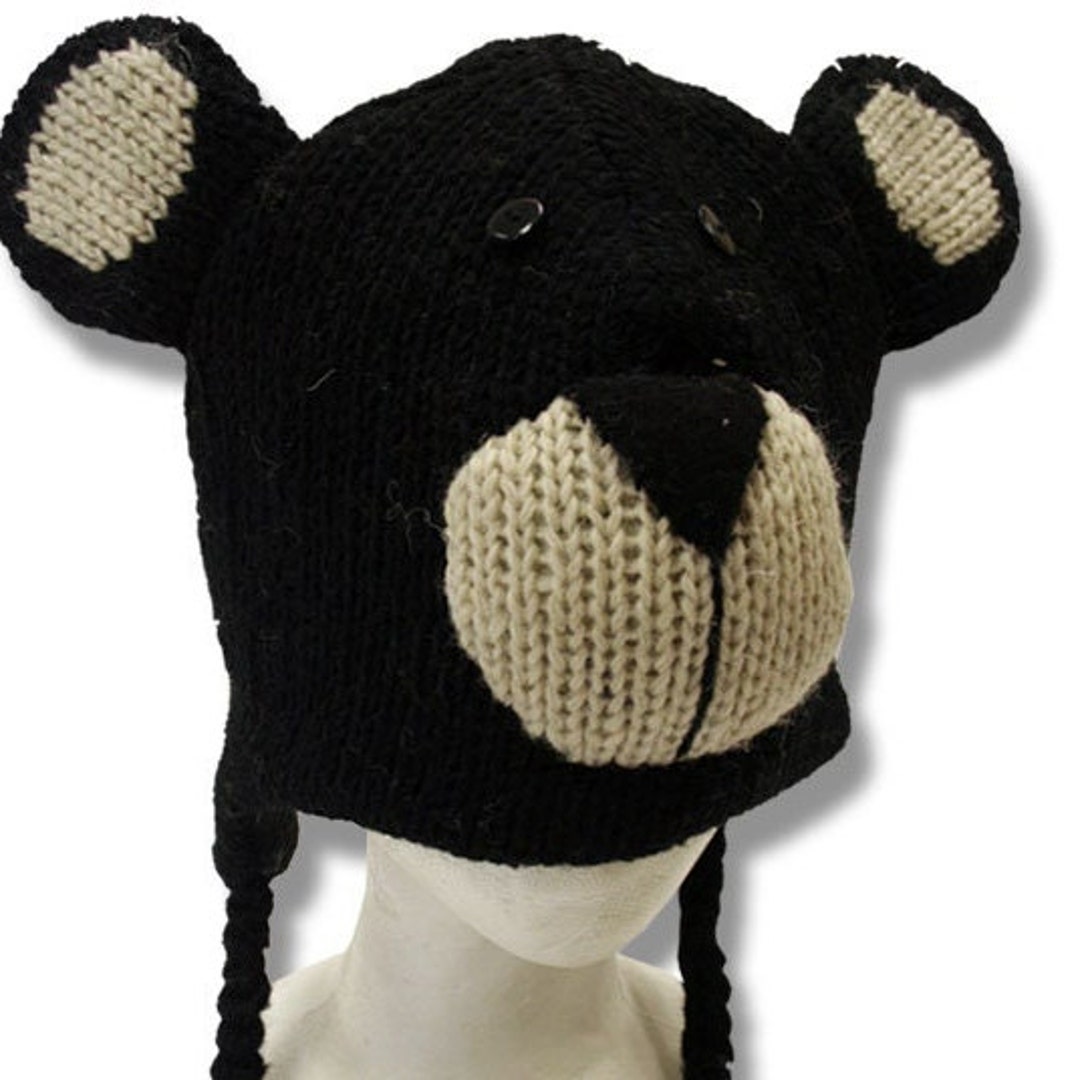 Wool Animal Head Tuques/hats for Kids. 100% Wool With Fleece Lining ...