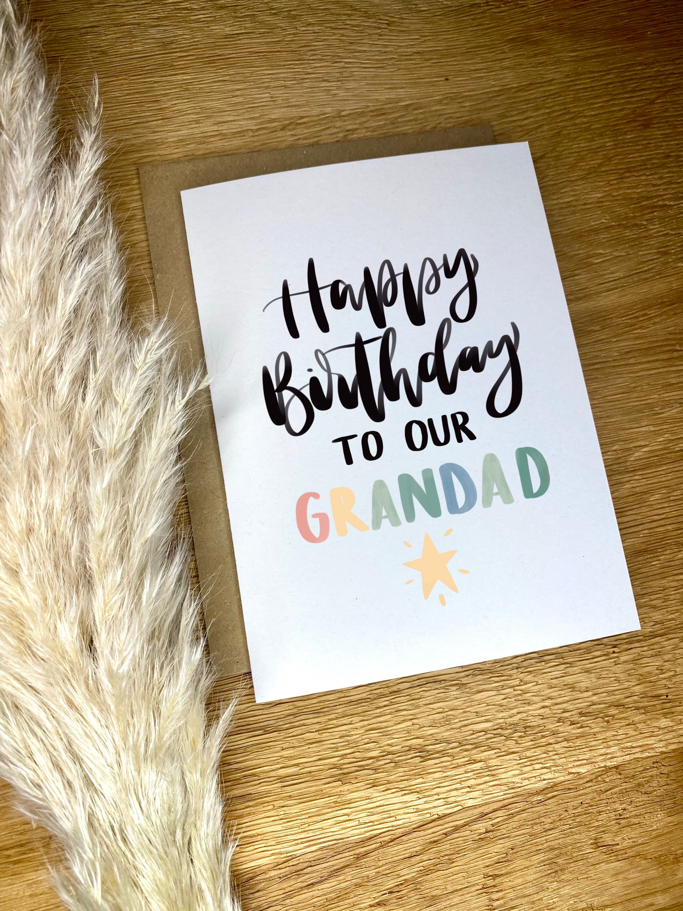 Personalised Minimalist Pack of Cards Unique Grandpa Pops Pappy Modern ...