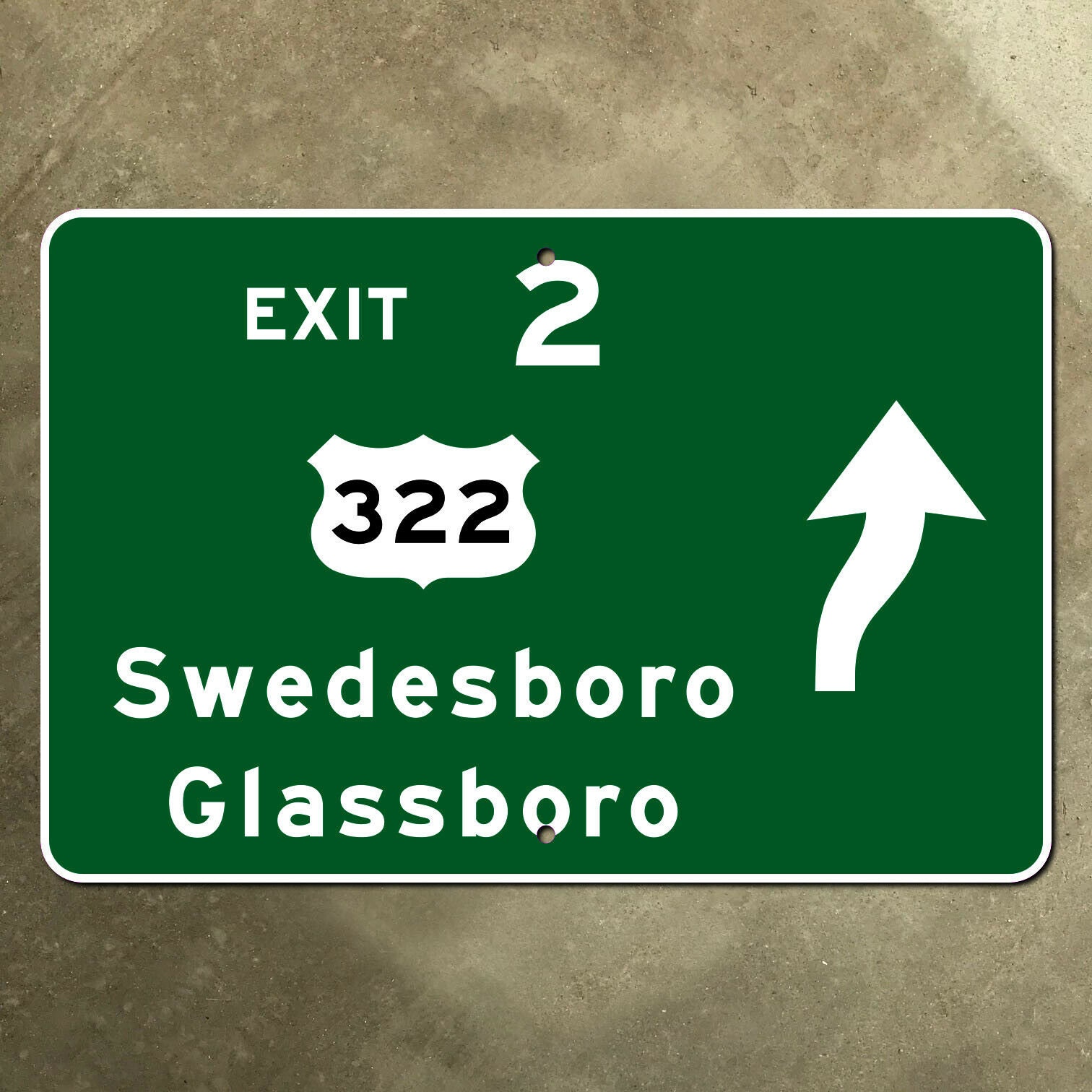 New Jersey Highway Marker Road Sign Exit 2 Swedesboro Arrow - Etsy