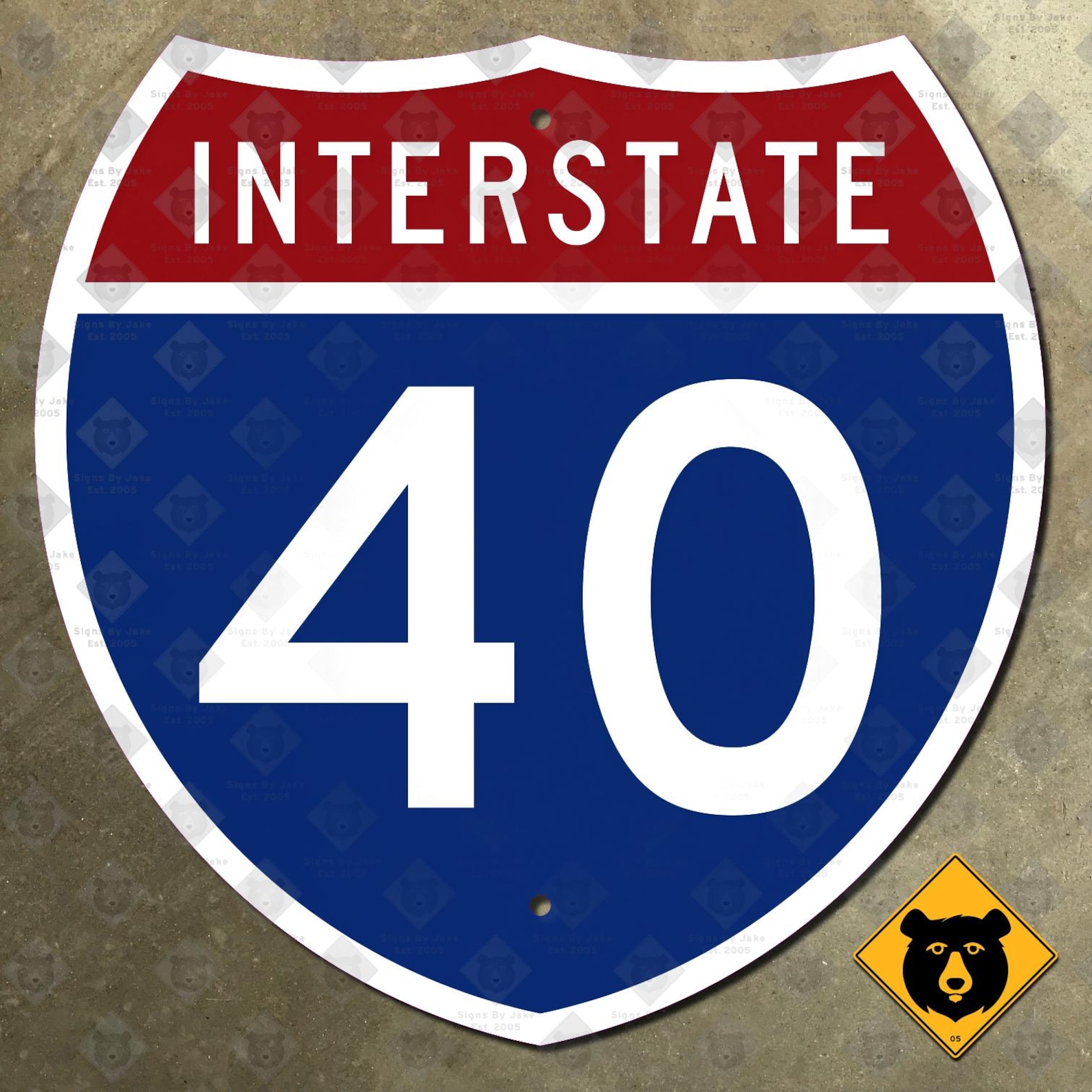 Interstate Route 40 Highway Marker Road Sign US 66 1961 - Etsy