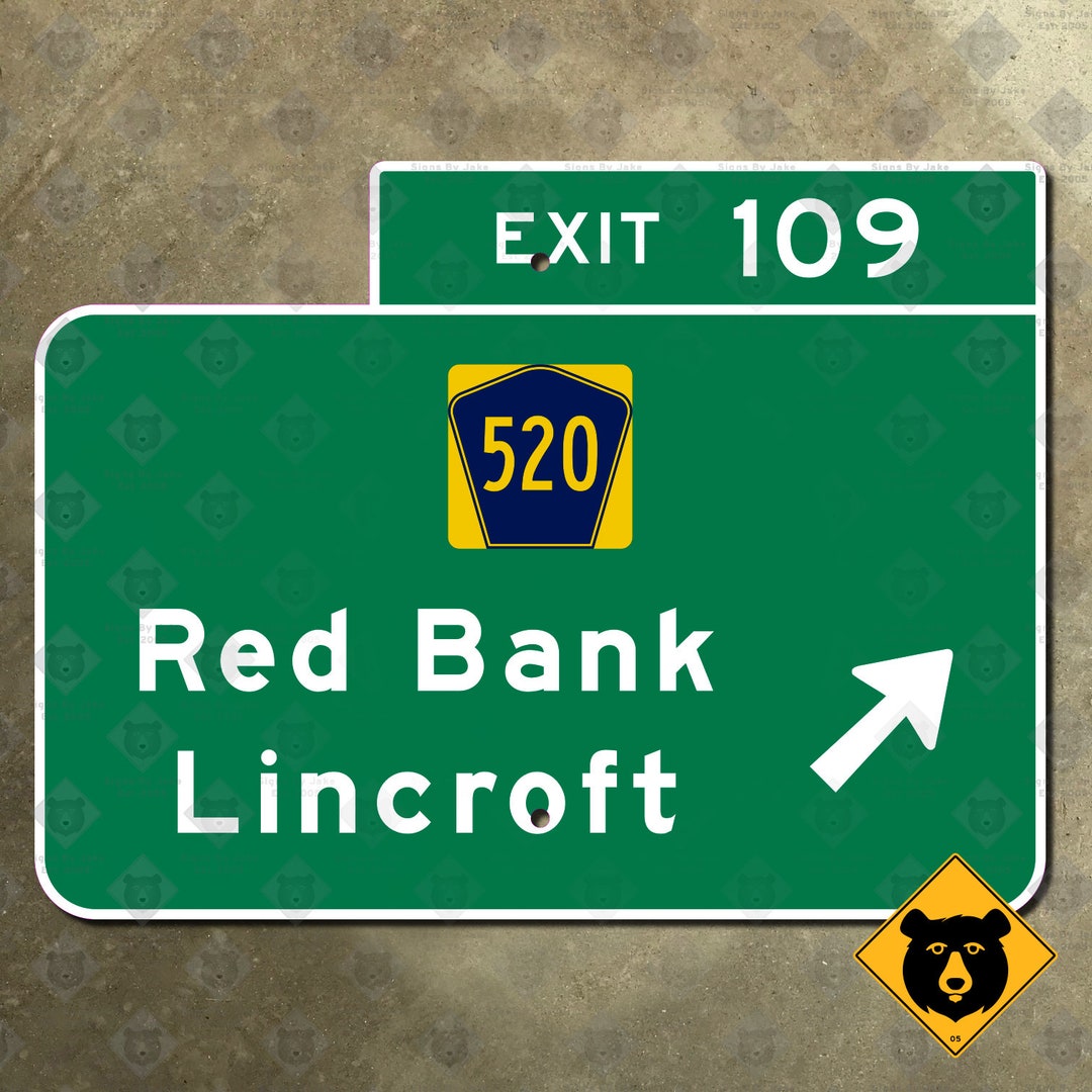 New Jersey Parkway Exit 109 Red Bank Lincroft County Route 520 Road ...