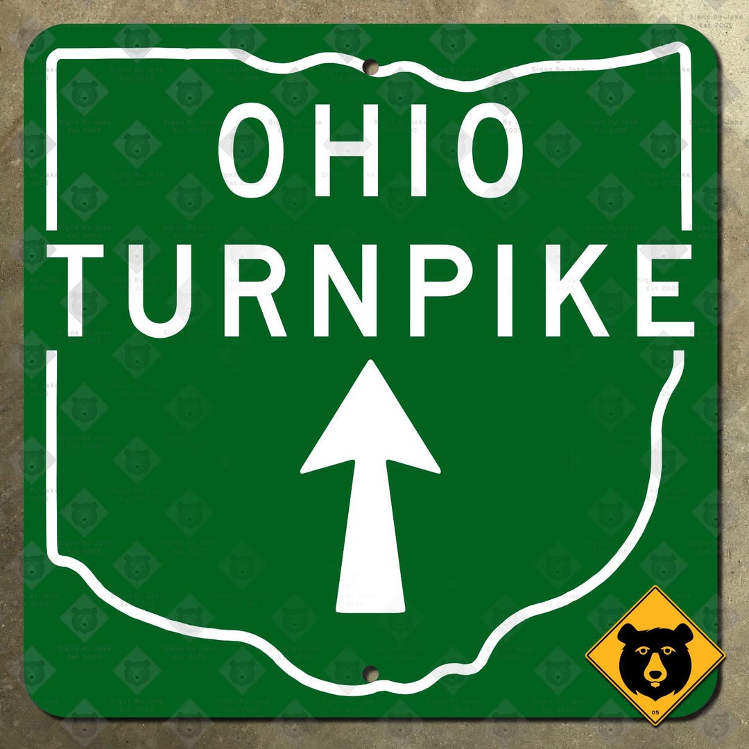 Ohio Turnpike Highway Marker Road Sign Route Shield 1955 - Etsy