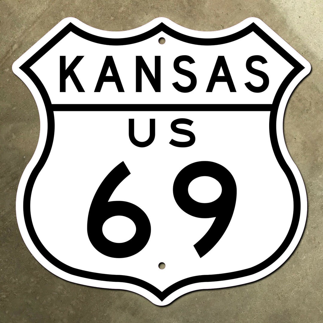 Kansas US Route 69 Highway Marker Road Sign 1962 Shield - Etsy