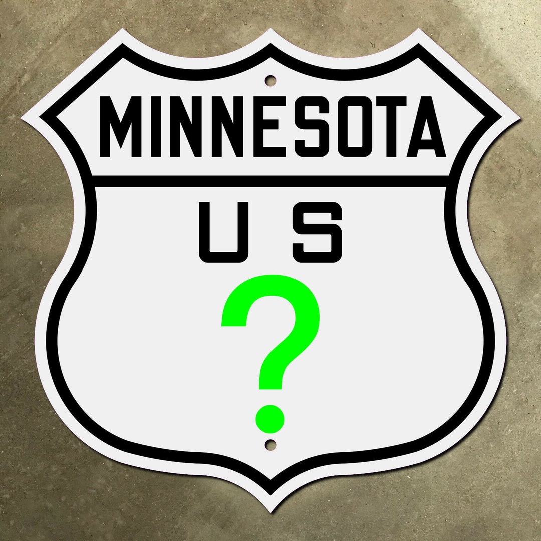 CUSTOM Minnesota US Route Highway Marker Road Sign 1926 - Etsy