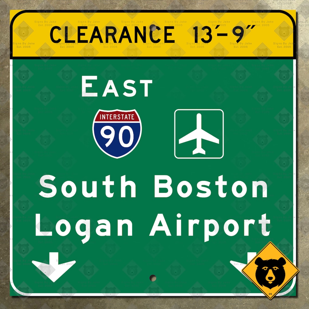 Massachusetts Turnpike Interstate 90 East, South Boston, Logan Airport ...