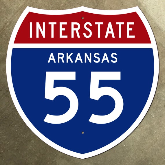 Arkansas Interstate Route 55 Highway Marker Road Sign 1957 | Etsy