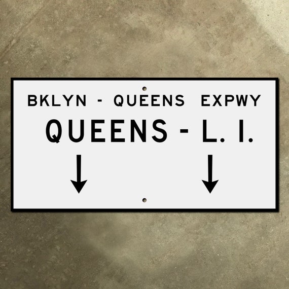 Brooklyn Queens Expressway Highway Marker Road Sign 1955 New - Etsy