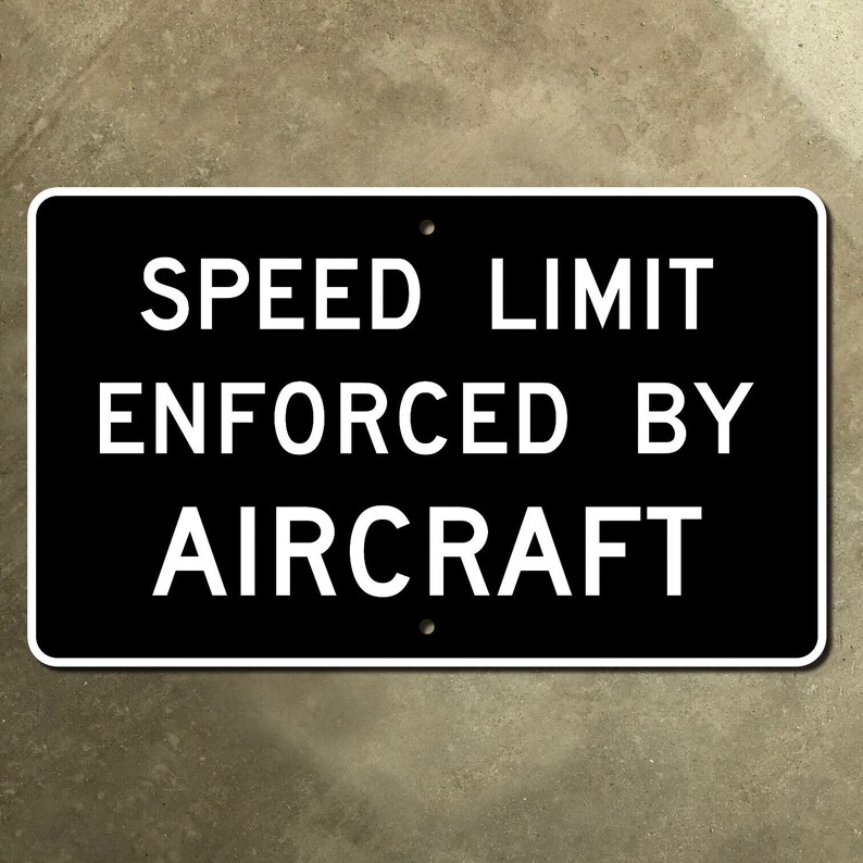 Virginia Speed Limit Enforced by Aircraft Highway Marker Guide - Etsy