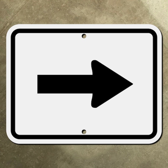 Left or right ARROW highway road sign route marker auxiliary | Etsy
