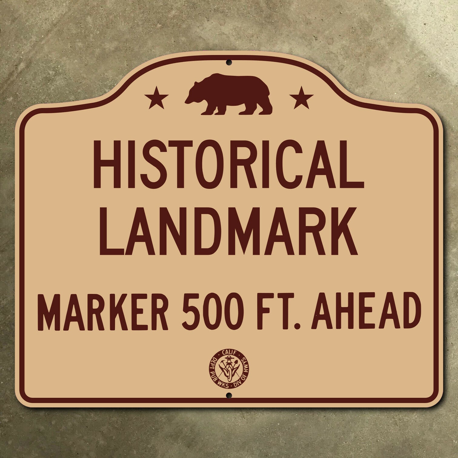 California Historical Marker Ahead Highway Road Sign Bear 1947 - Etsy
