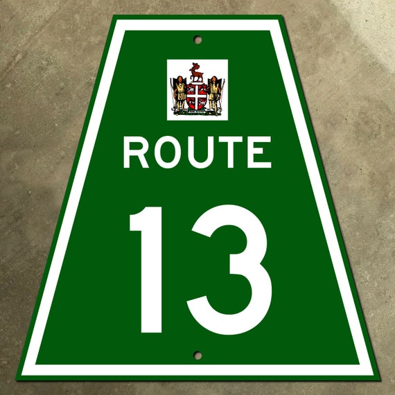 Newfoundland Highway 13 Route Marker Road Sign Canada 1960s | Etsy