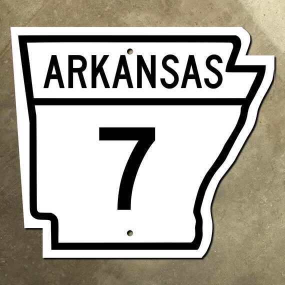 Arkansas state route 7 highway marker road sign 1950s 1960s | Etsy