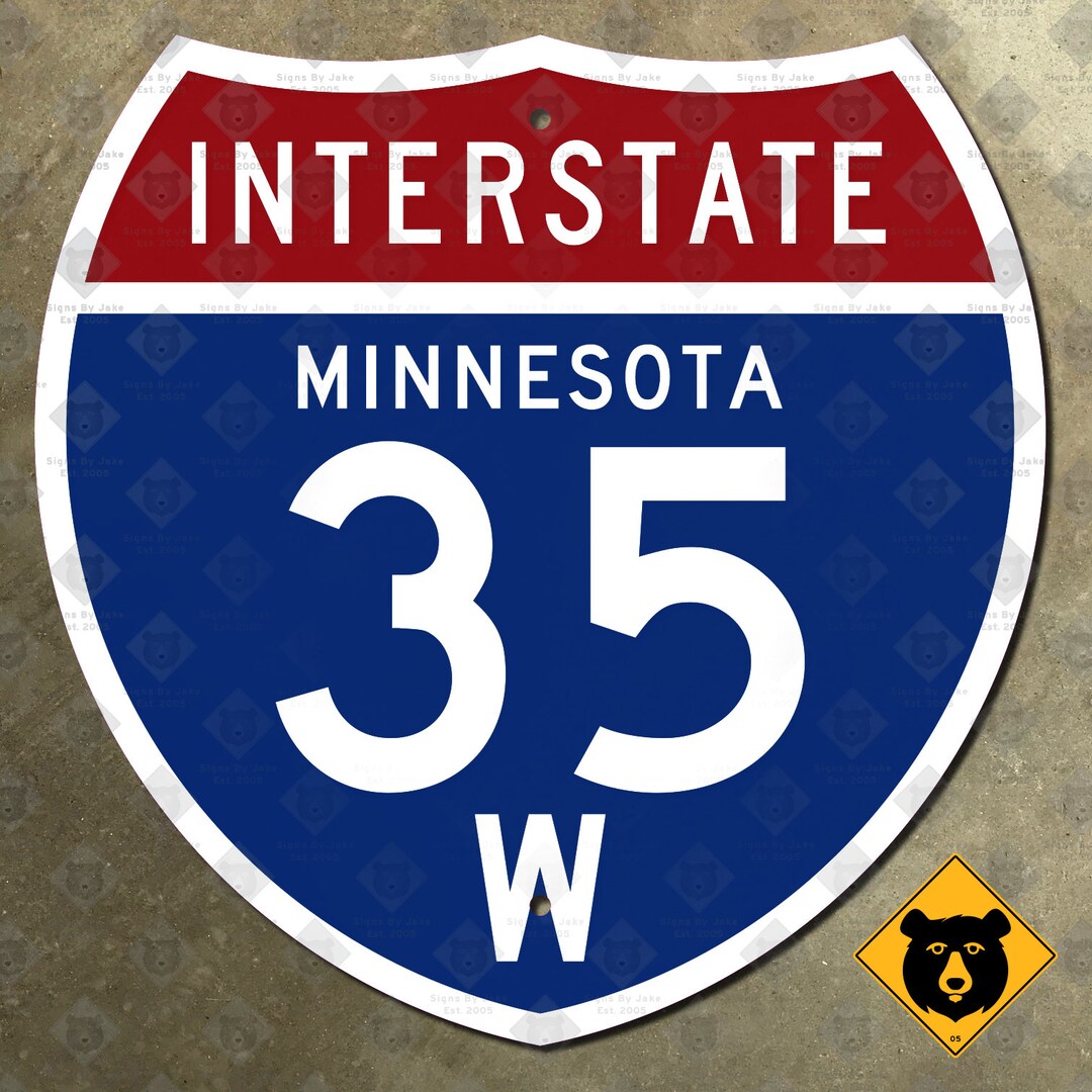 Minnesota Interstate Route 35W Highway Marker Road Sign Minneapolis ...