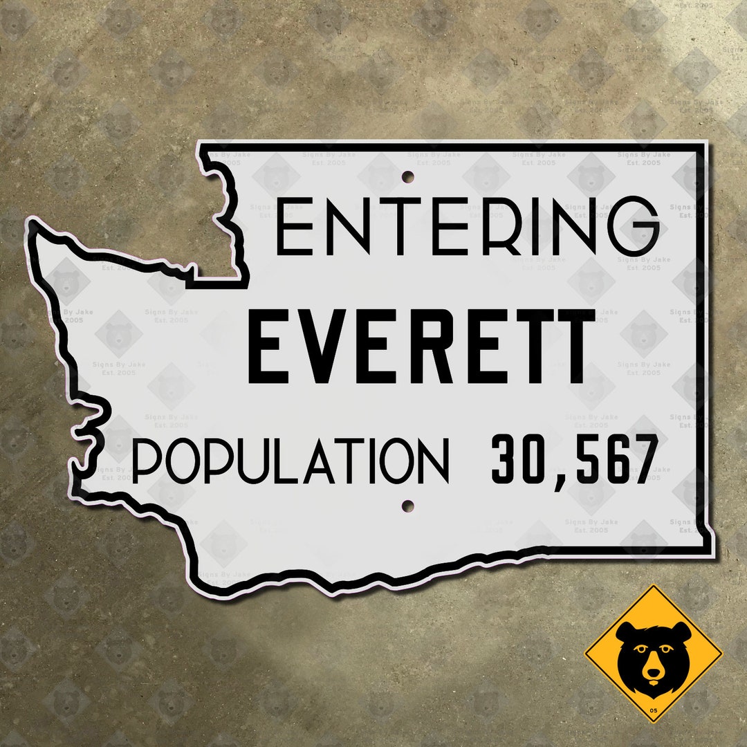 Everett Washington City Limit Road Highway Sign 1930s Outline Cutout - Etsy