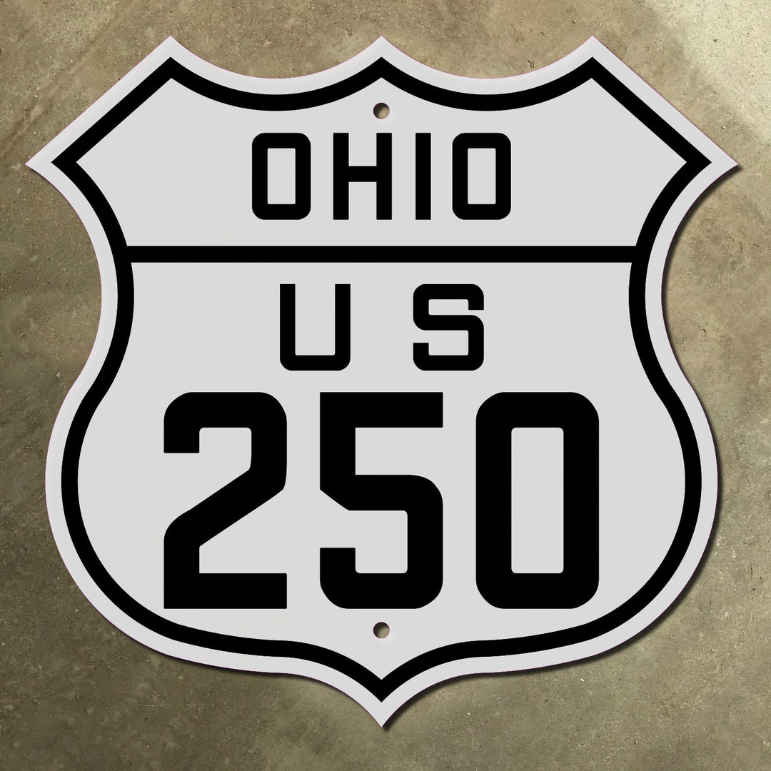 Ohio US Route 250 Highway Marker Road Sign 1926 Sandusky Ashland ...