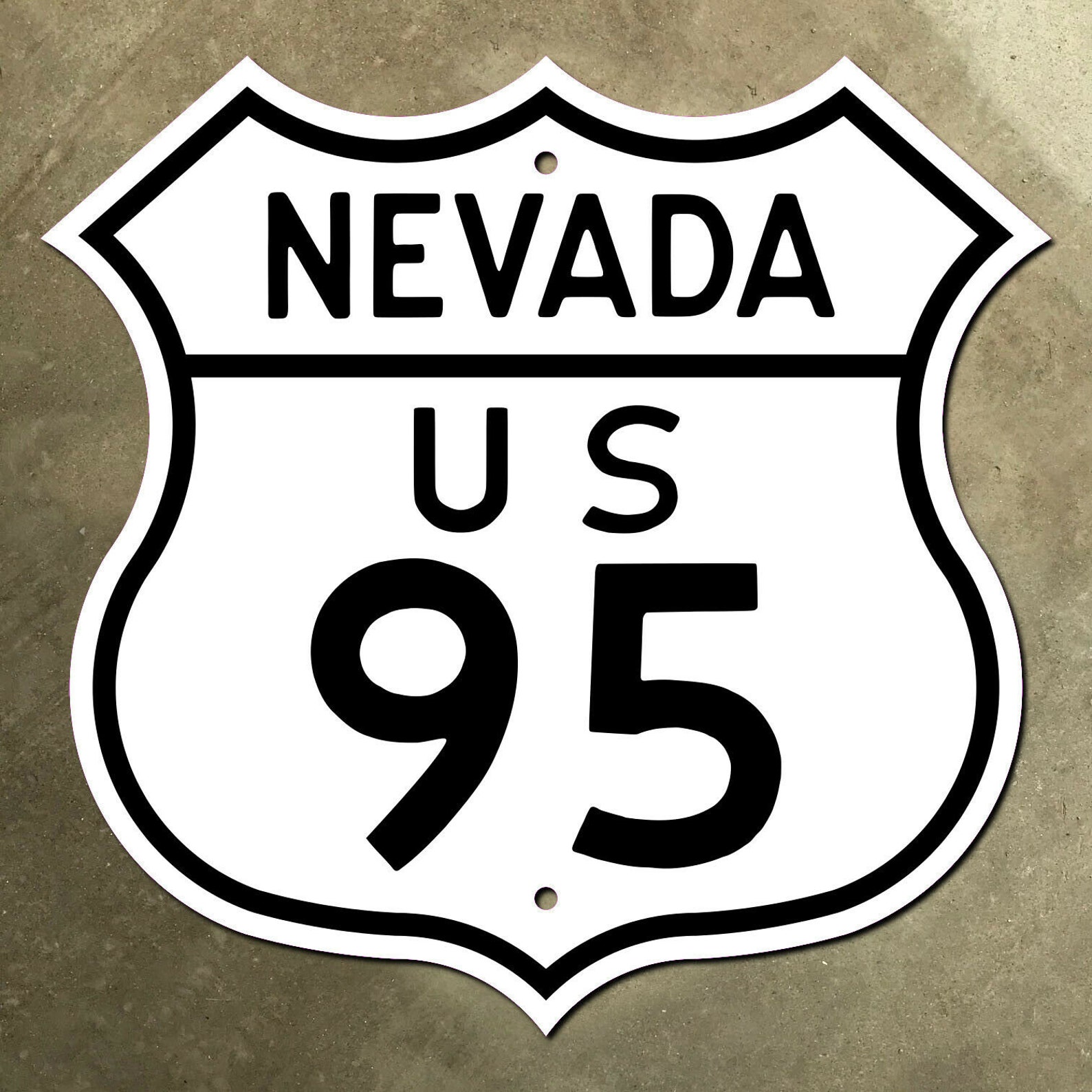 Nevada US Route 95 Highway Marker Road Sign Shield 1955 Searchlight Las ...