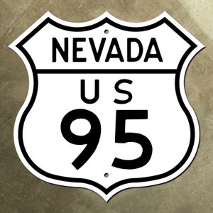 Nevada US Route 95 Highway Marker Road Sign Shield 1955 Searchlight Las ...