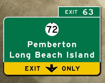 New Jersey Exit Sign - Etsy